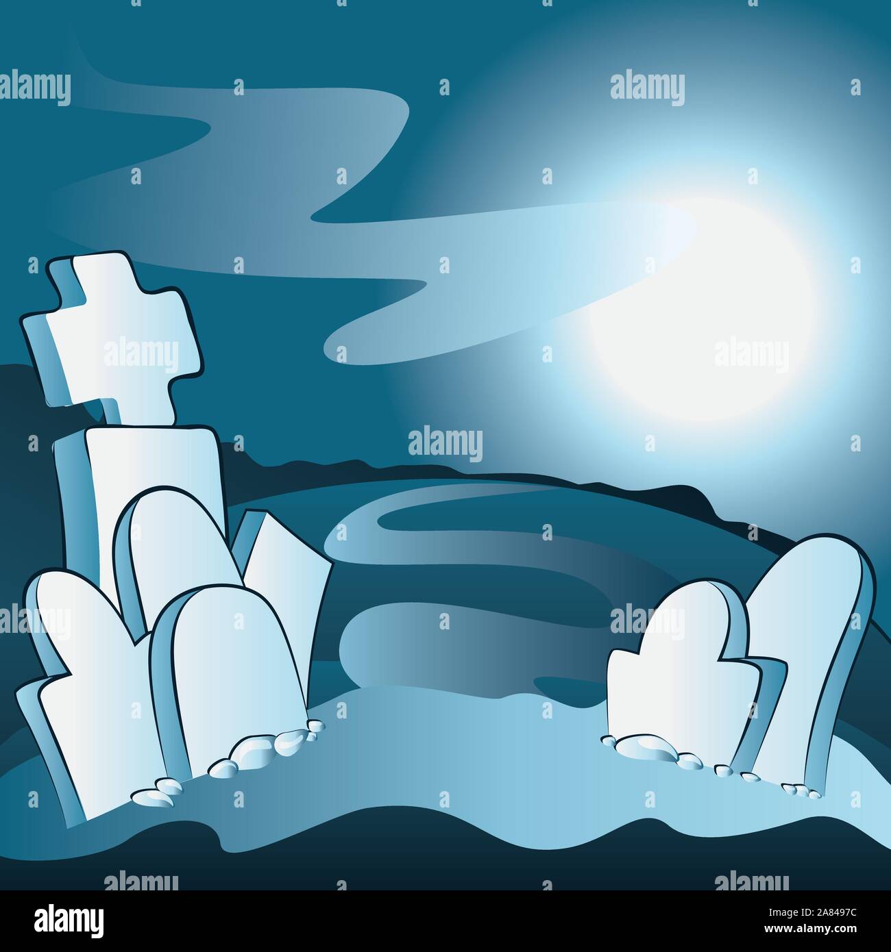 Spooky tree cartoon illustration Stock Vector Images - Alamy