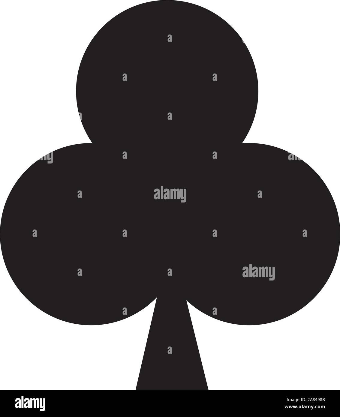 playing card club suit icon on white background. playing card club suit ...