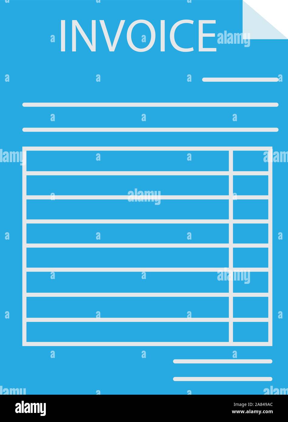 invoice icon on white background. invoice sign. flat style design Stock ...