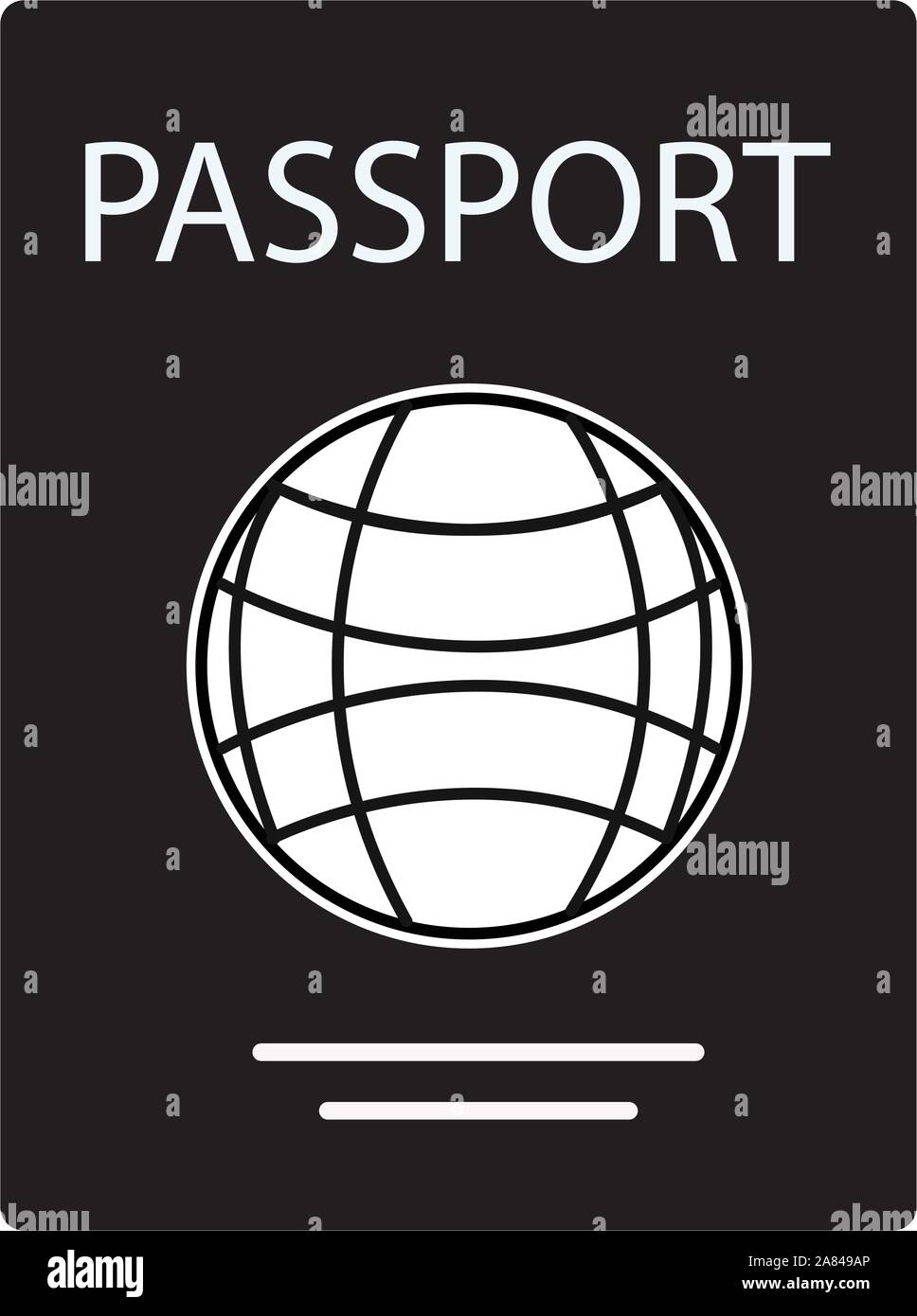 passport icon on white background. passport sign. flat style design ...