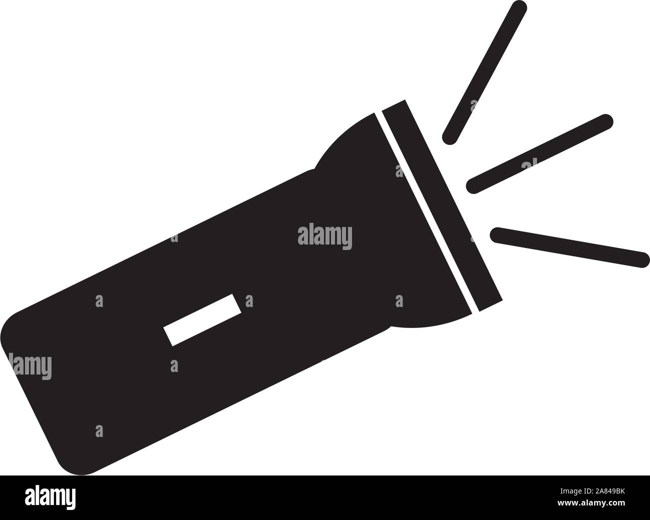 flashlight icon on white background. flat style design. flashlight sign ...
