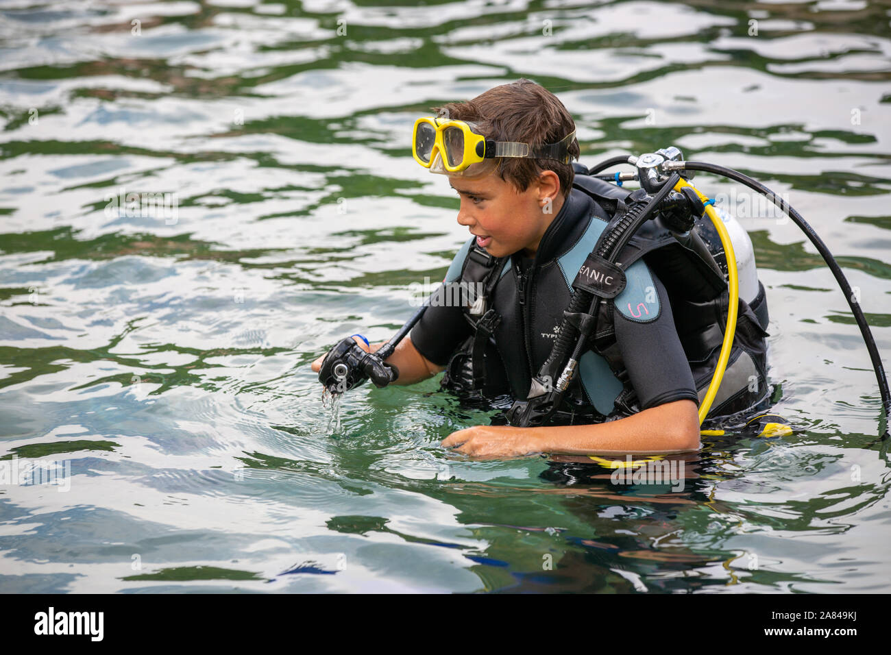 Boy wearing wetsuit hi-res stock photography and images - Alamy