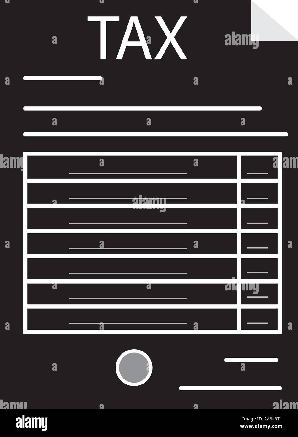 tax form icon on white background. tax form sign. flat style design ...