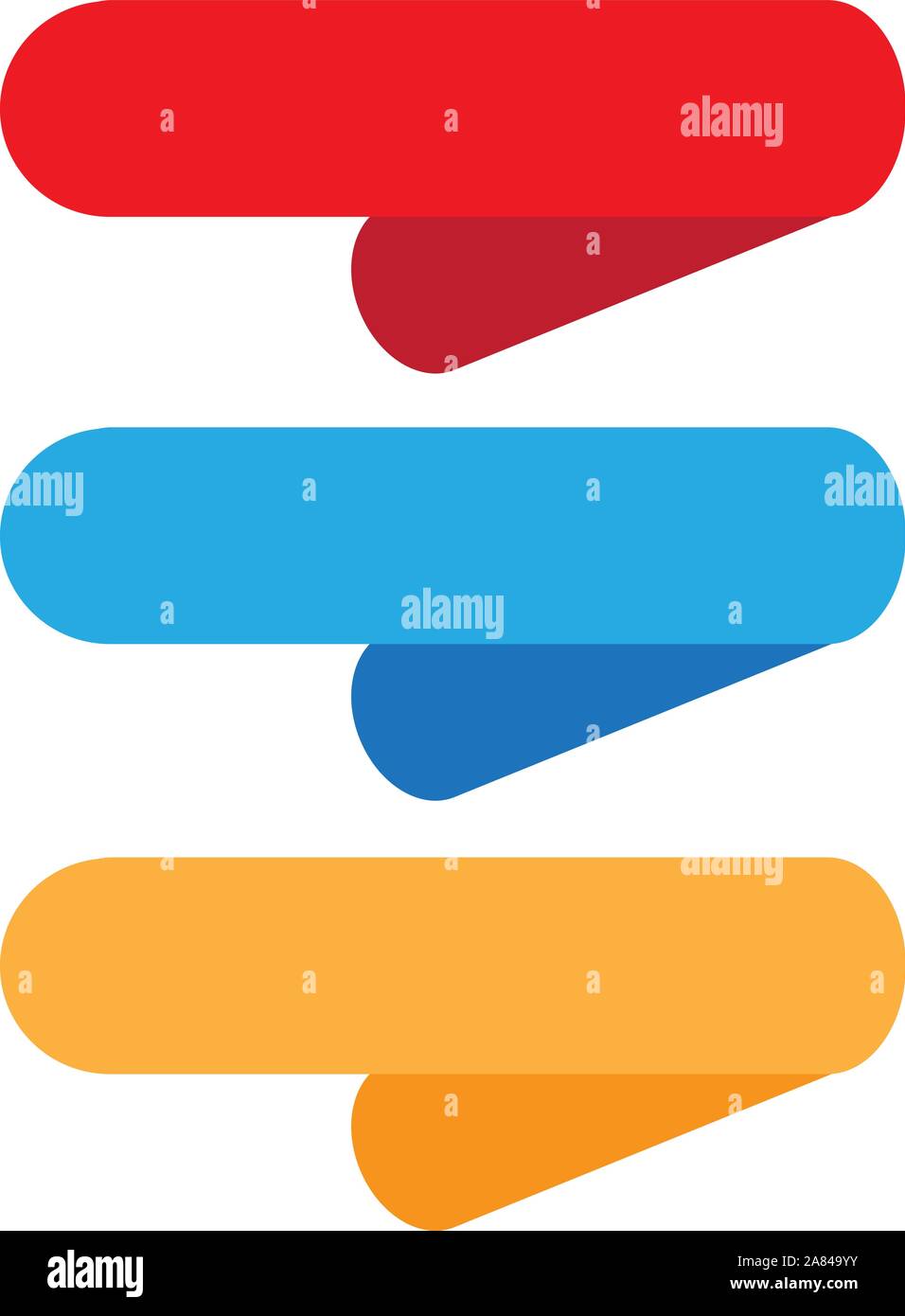three ribbon banner on white background. sign Stock Vector Image & Art ...