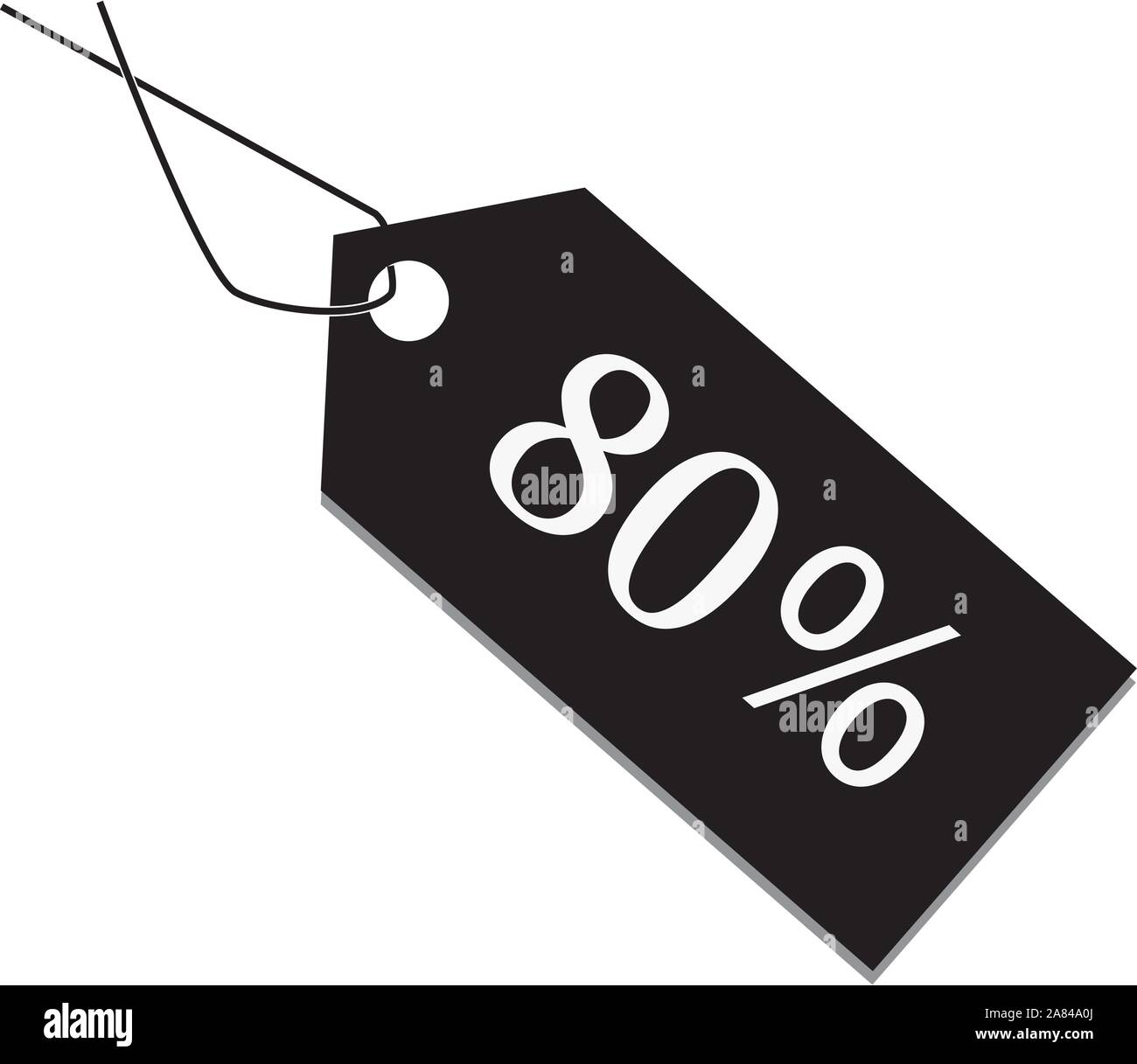 80 percent tag on white background Stock Vector Image & Art - Alamy