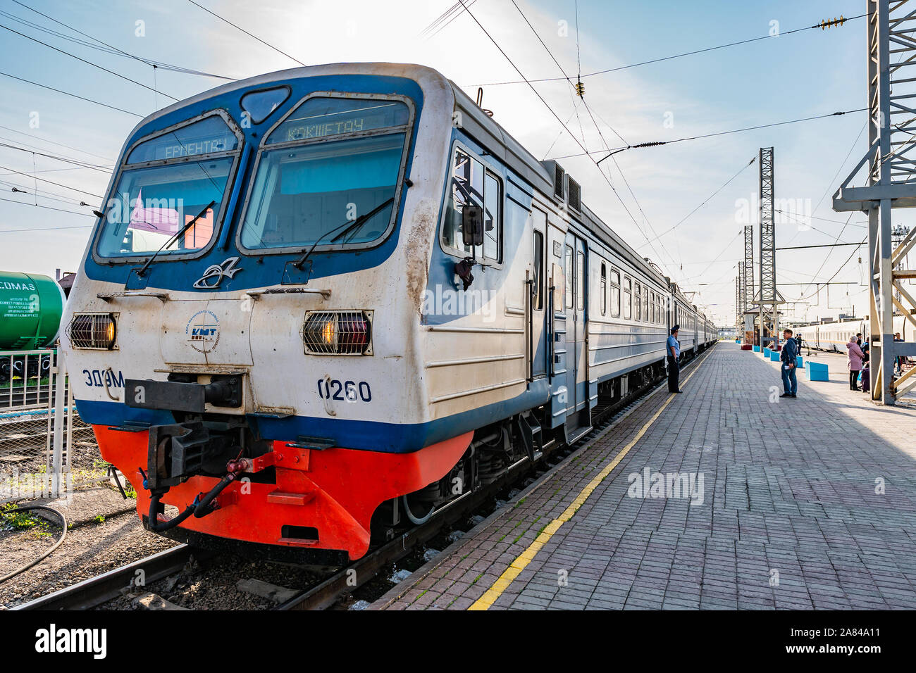 Nur-Sultan Astana City Main Railway Station View of Kazakhstan Temir ...