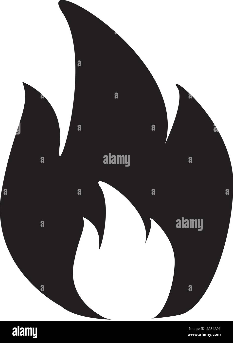 fire icon in flat style isolated on white background Stock Vector Image ...