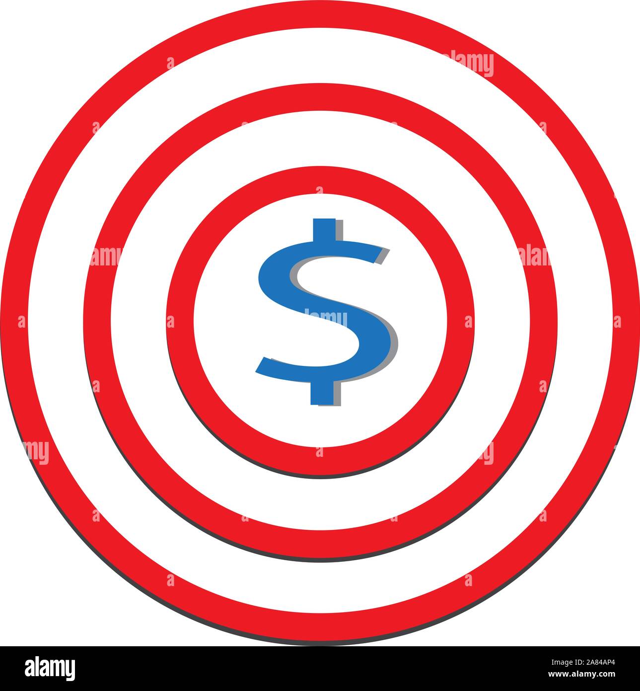 dollar target icon on white background. dollar target sign Stock Vector ...