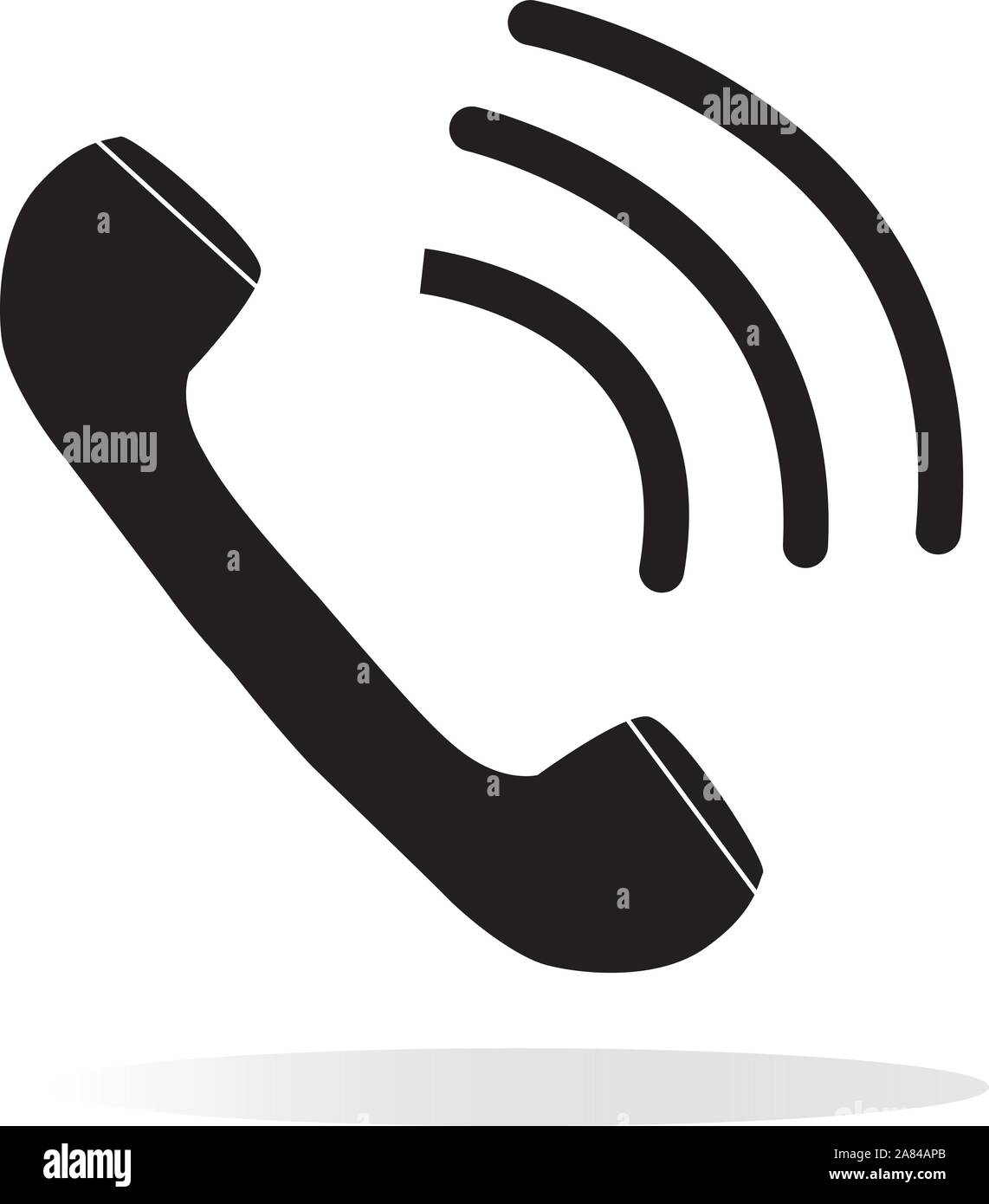 Phone icon in flat style isolated on white background. Telephone symbol ...