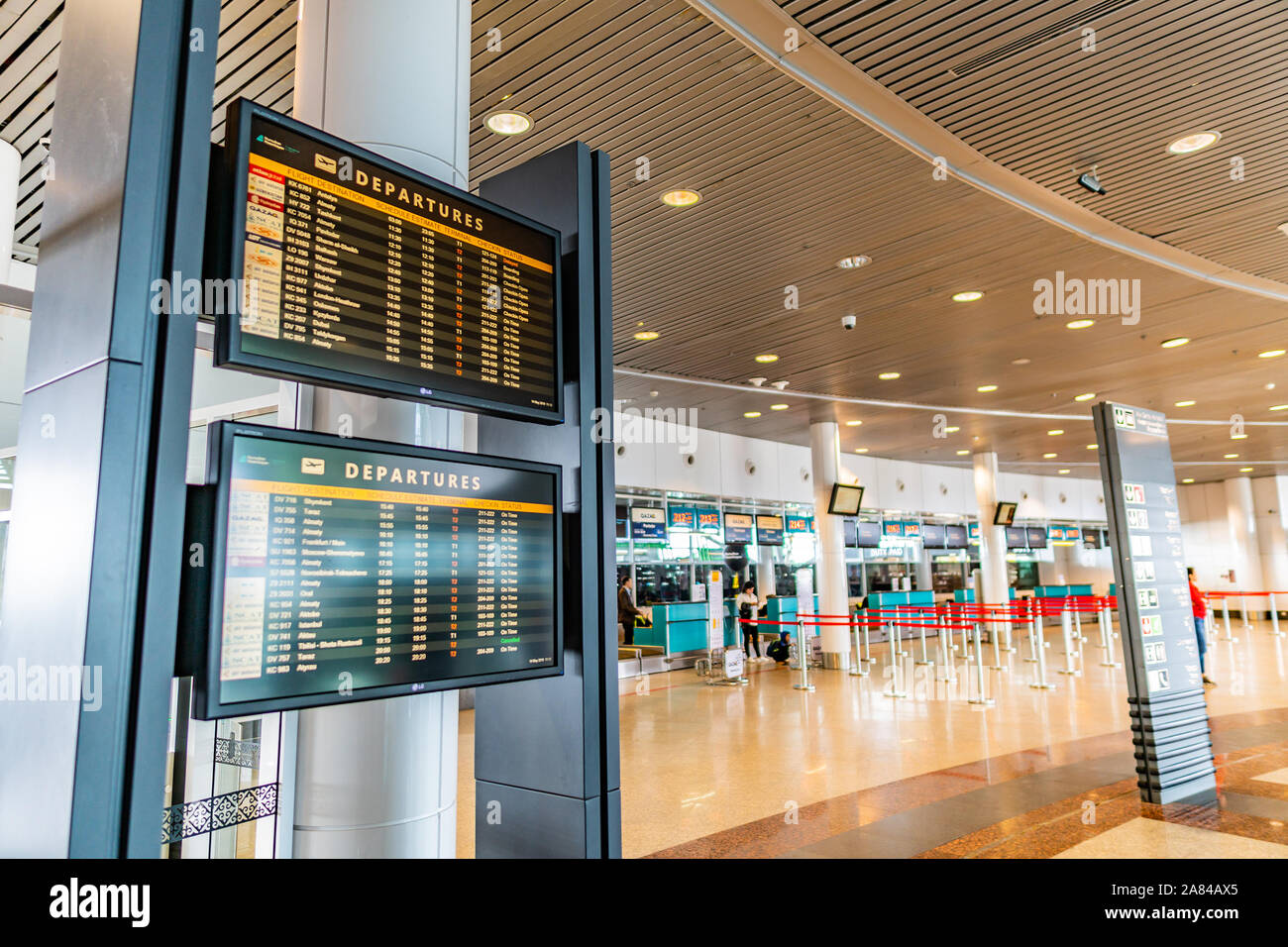 Nur-Sultan Astana Nazarbayev International Airport Interior View of the ...