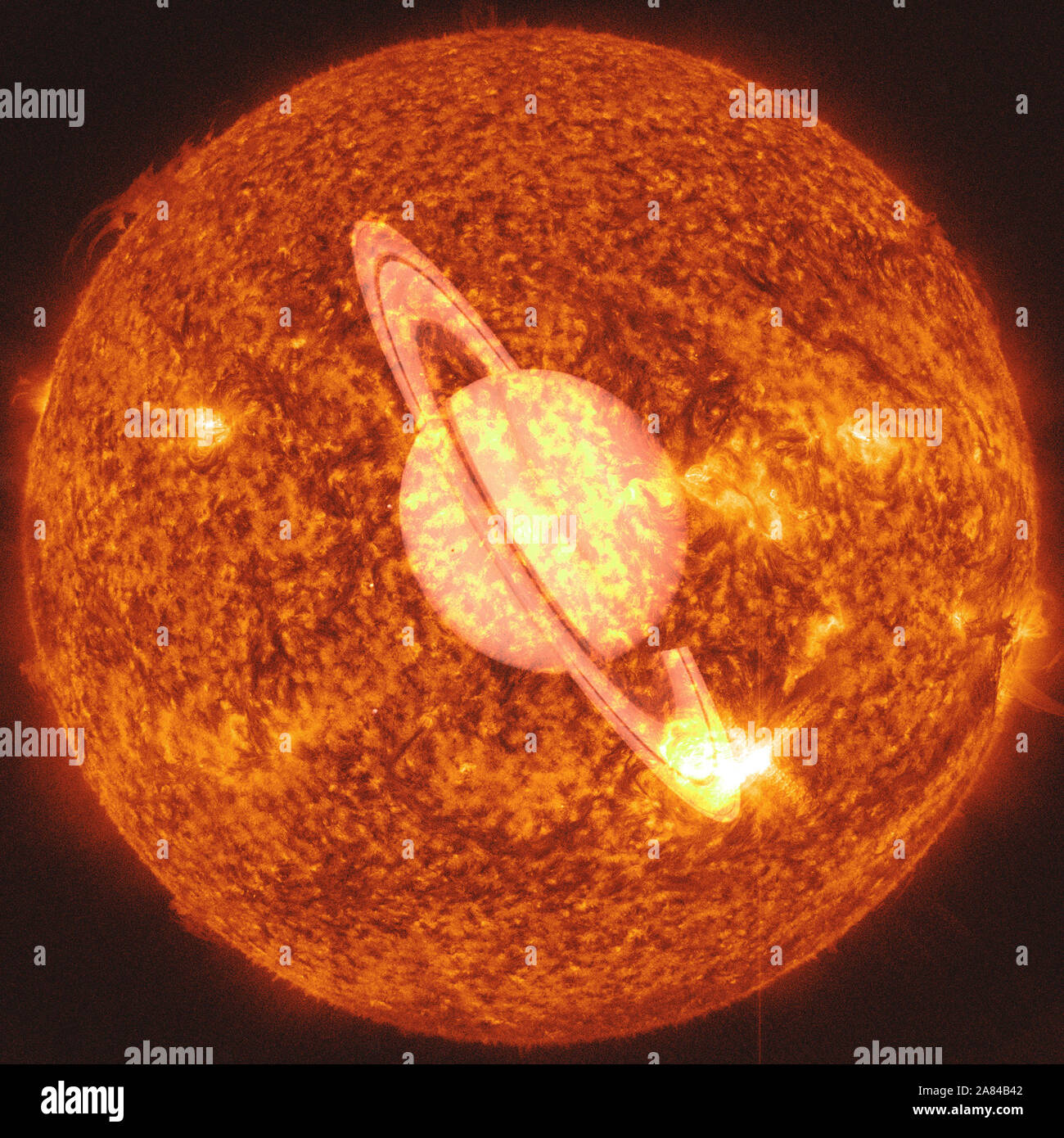 Saturn. Incredibly beautiful planets, galaxies, dark and cold beauty of ...