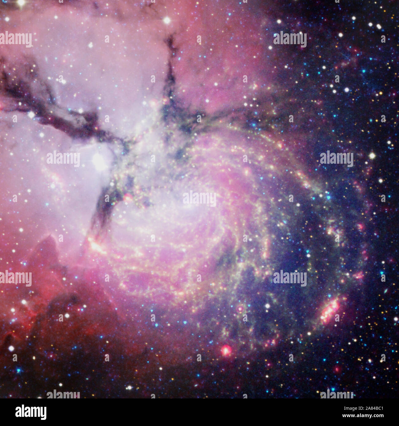 Nebula, starfield, cluster of stars in outer space. Beauty of endless ...