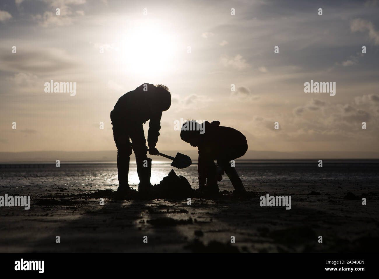 Two boys digging hi-res stock photography and images - Alamy