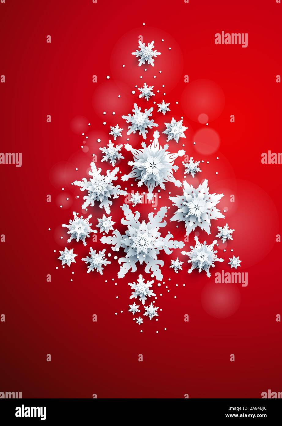 Pine tree, branch, red ornament Stock Vector Images - Alamy