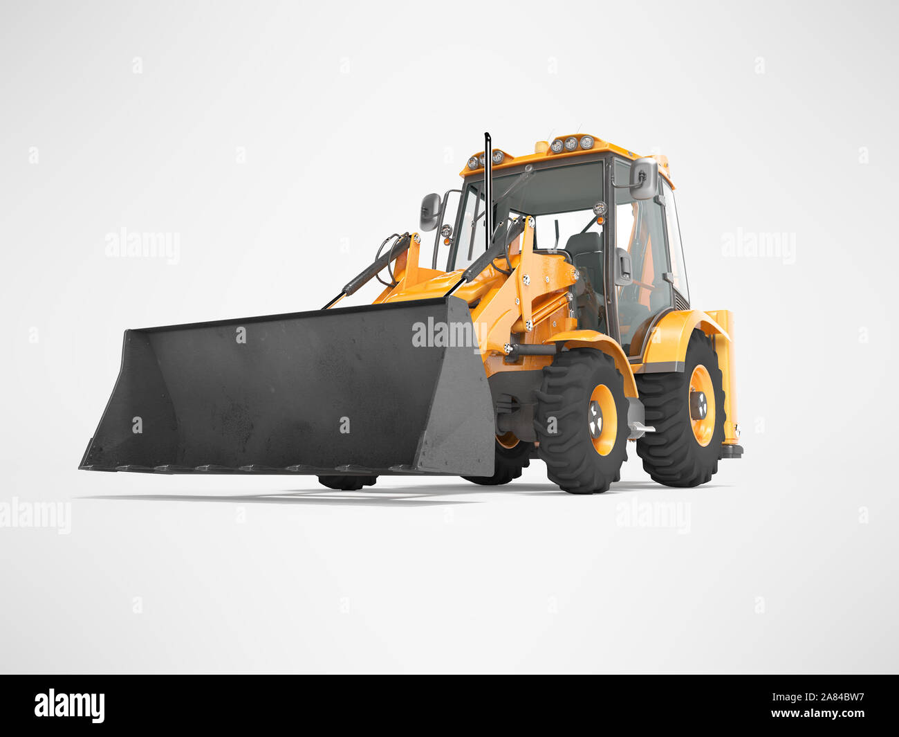 Construction equipment excavator loader with jaw bucket on the basis of ...