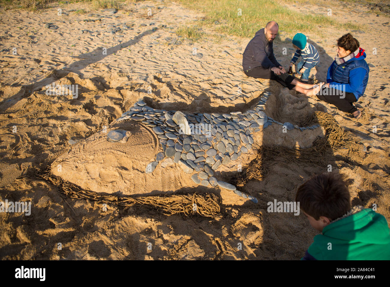 Family Beach Holiday Sandcastle High Resolution Stock Photography and ...