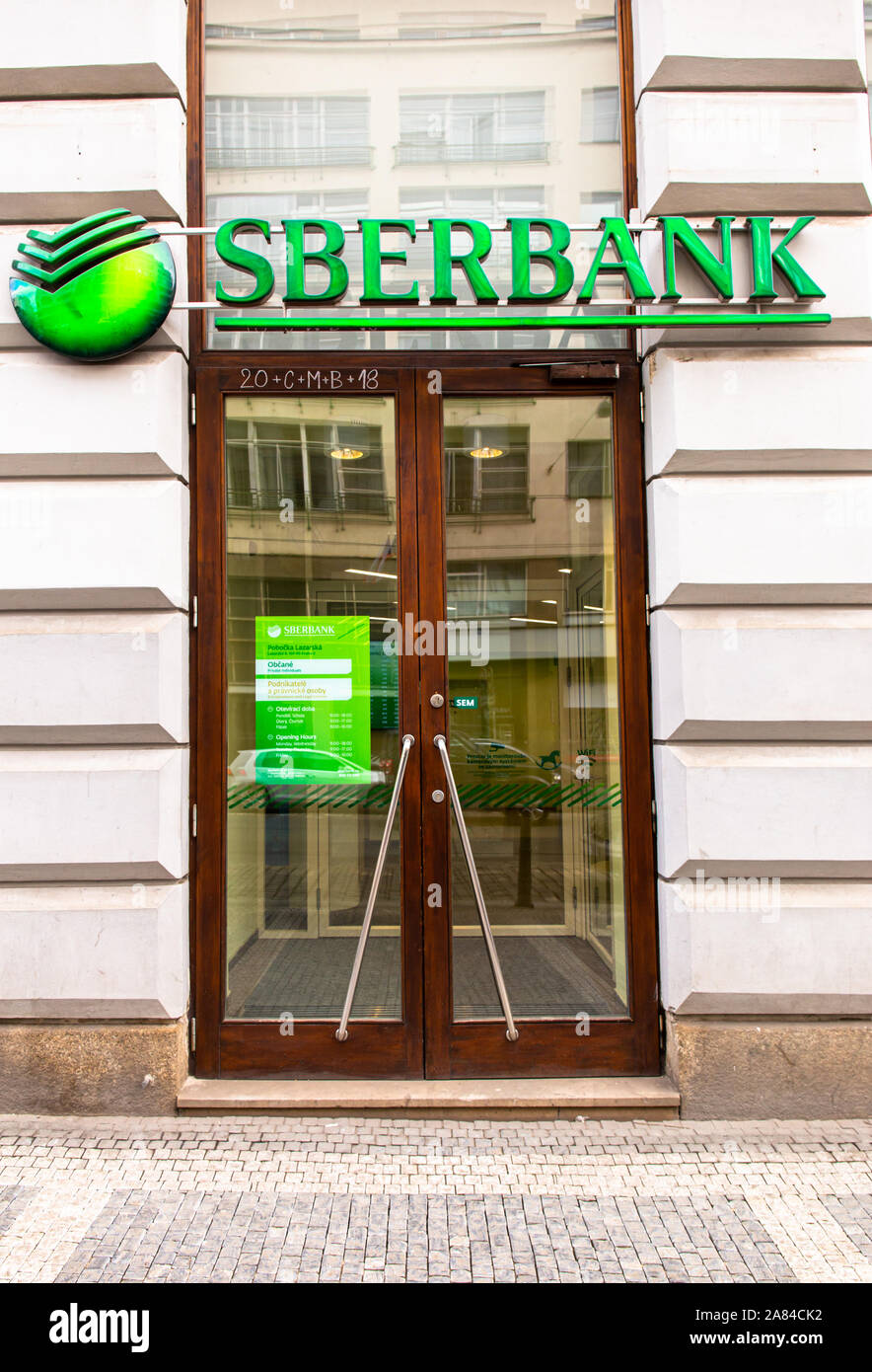 Sberbank russian bank sign logo hi-res stock photography and images - Alamy