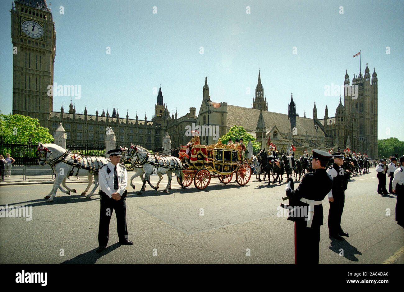State Opening of Parliament London UK 5 June 2001 scan made in 2019 HM ...