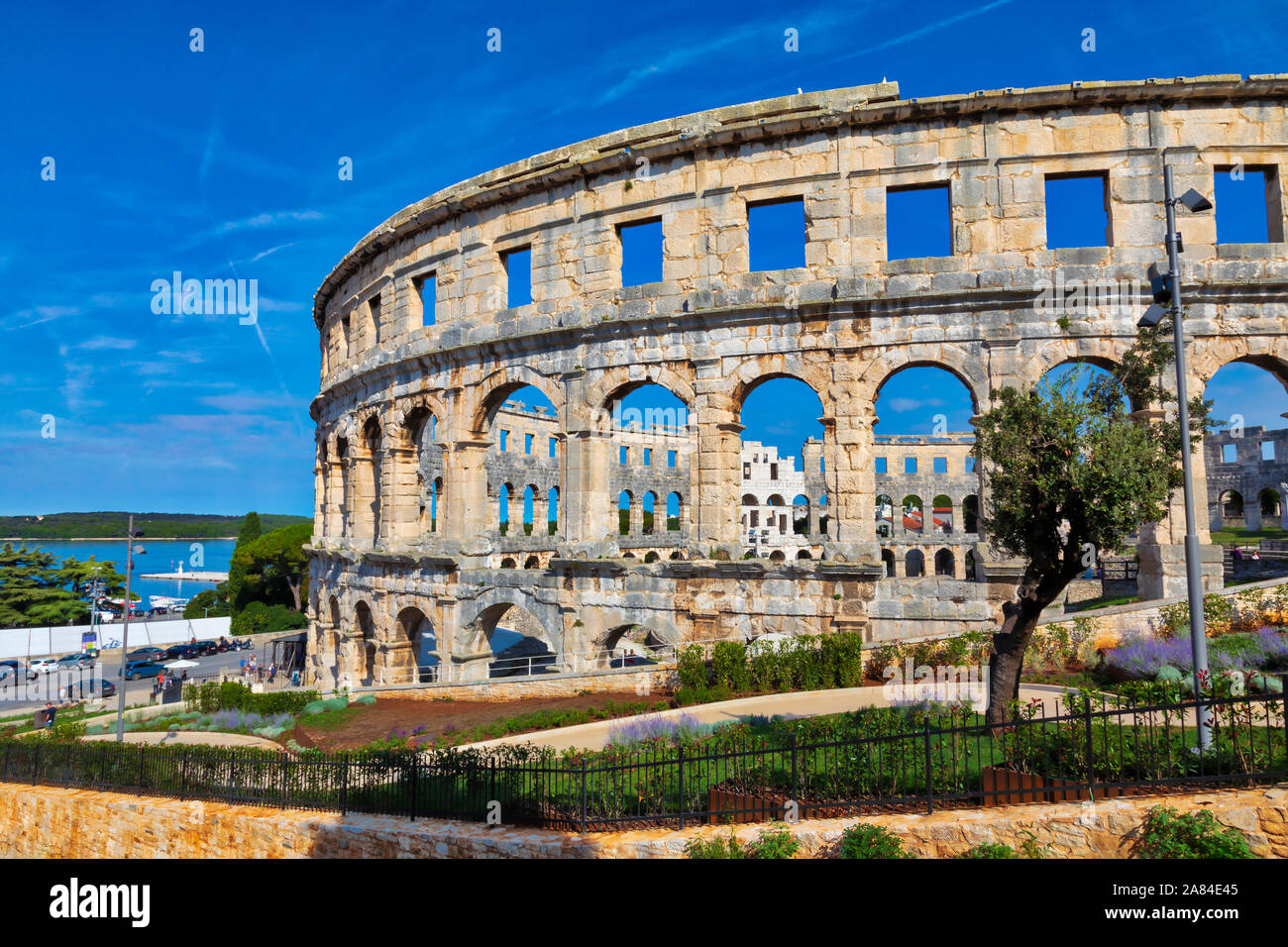Arena in Pula, Croatia. Ruins of the best preserved Roman amphitheatre ...