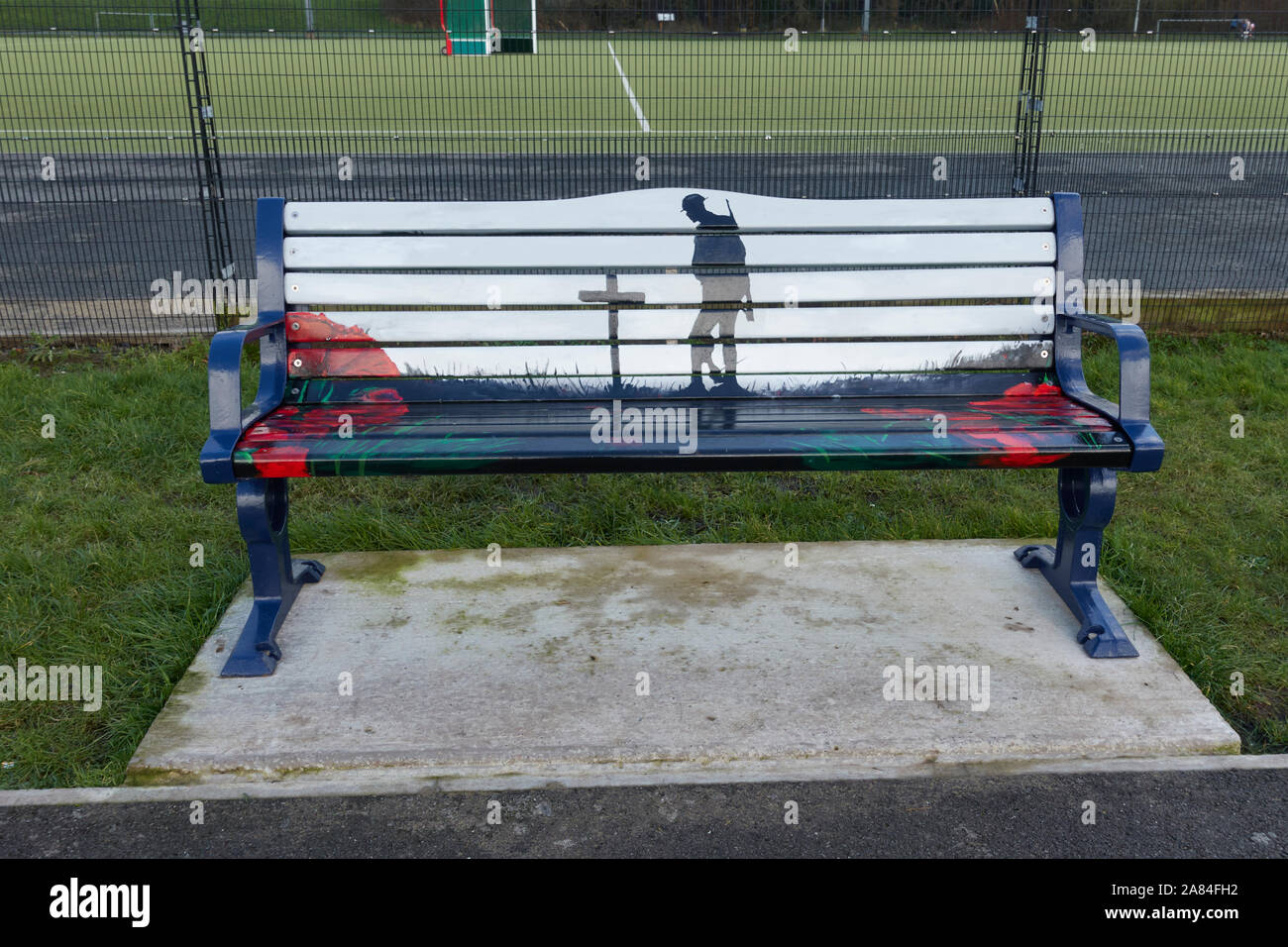 'Help for Heroes' bench at the Elba playing fields, Gowerton, Swansea ...