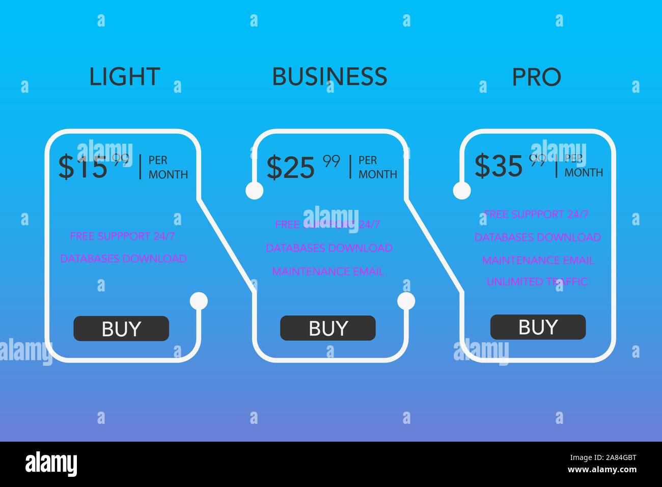 Pricing plan template hi-res stock photography and images - Alamy