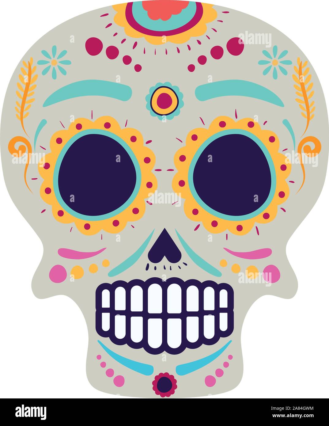 skull mask painted head icon Stock Vector Image & Art - Alamy