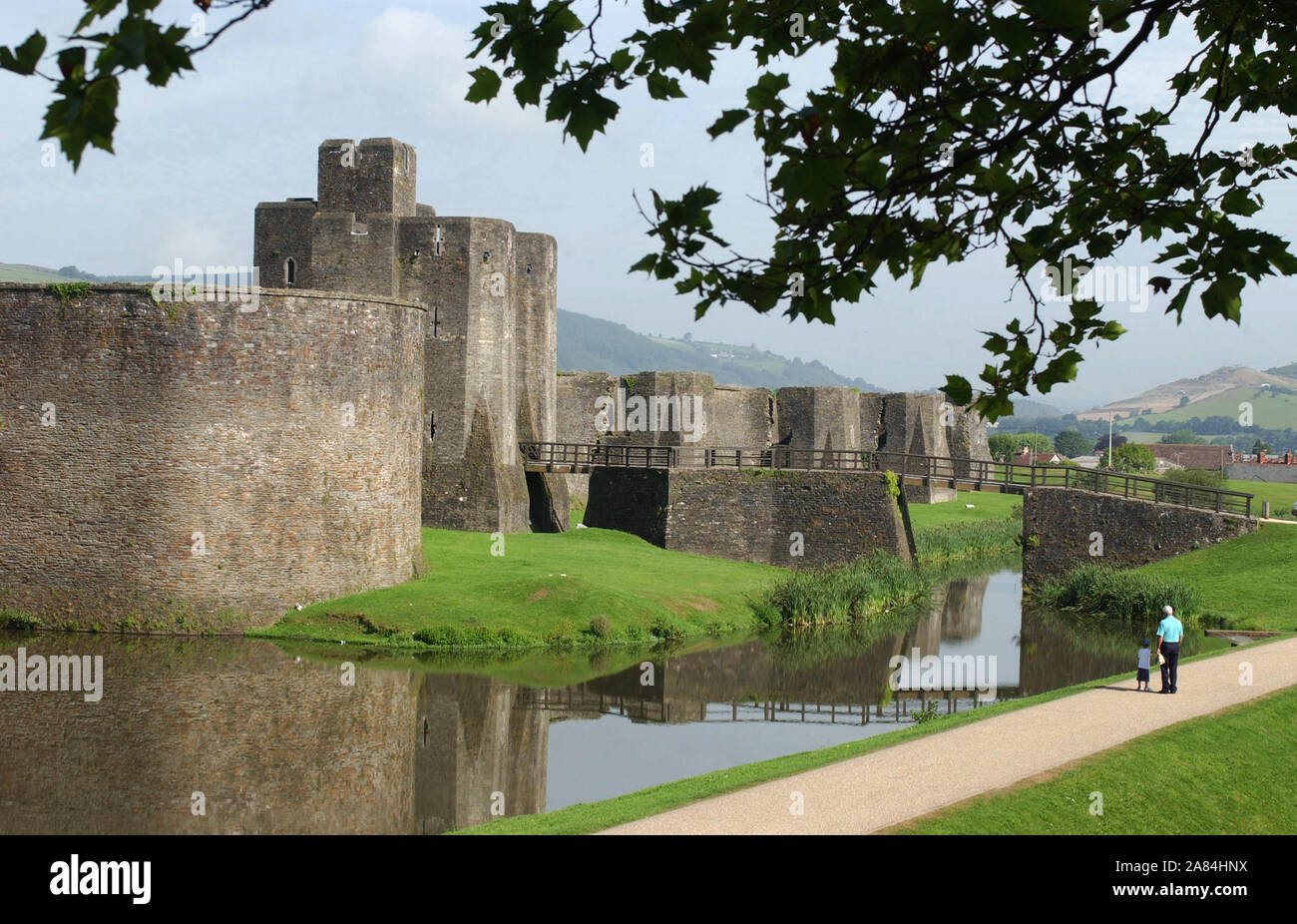 Caerphilly castle east gate hi-res stock photography and images - Alamy
