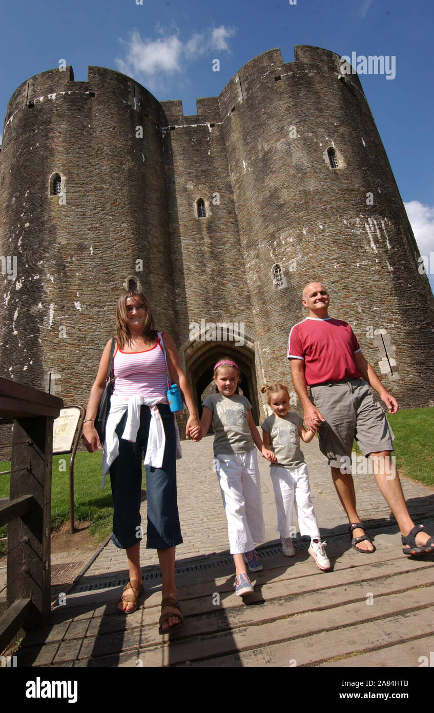 Caerphilly castle east gate hi-res stock photography and images - Alamy
