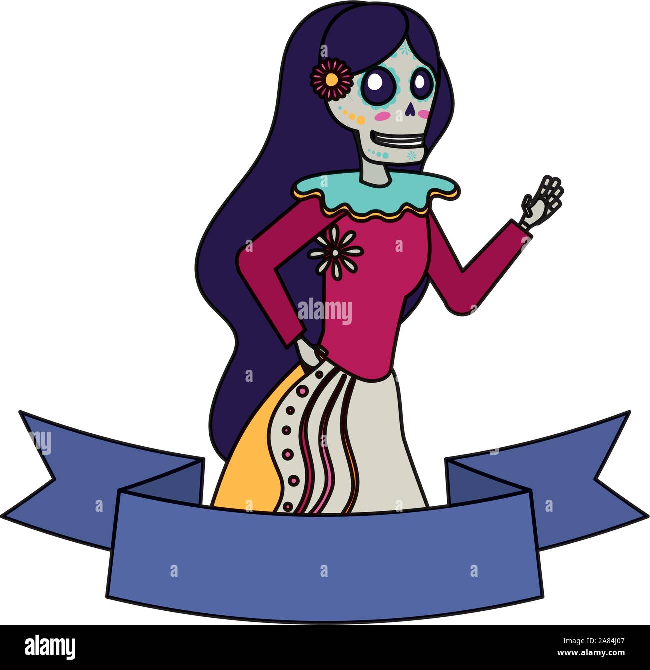 Skeleton katrina character hi-res stock photography and images - Alamy