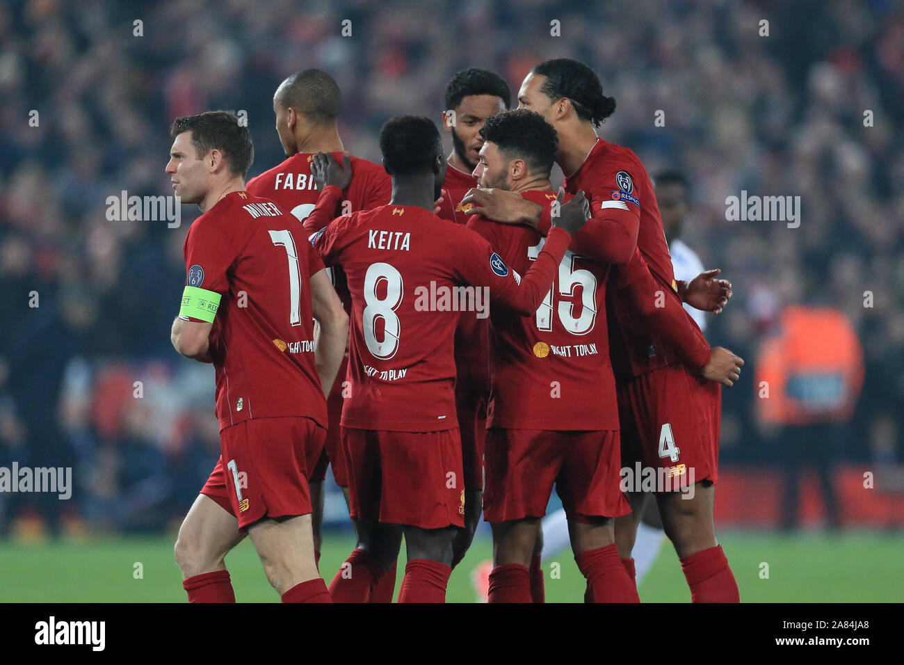 5th November 2019, Anfield, Liverpool, England; UEFA Champions League ...