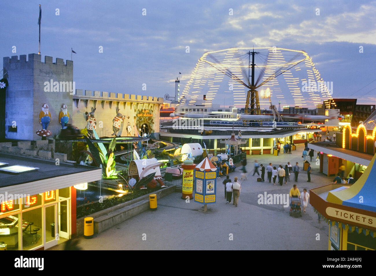 Blackpool Pleasure Beach, Lancashire, England, UK. Circa 1980's Stock ...
