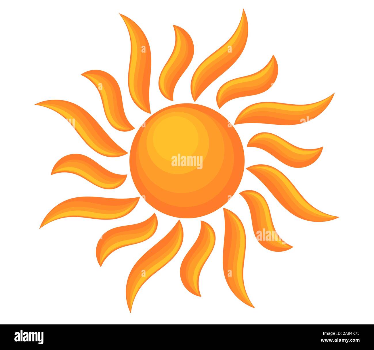 Sun shining symbol. Vector illustration. Nature icon design element ...