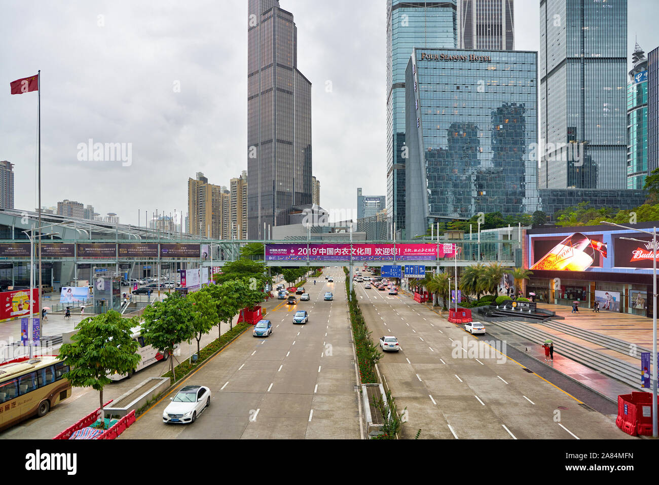 SHENZHEN, CHINA - CIRCA APRIL, 2019: Shenzhen urban landscape in the ...