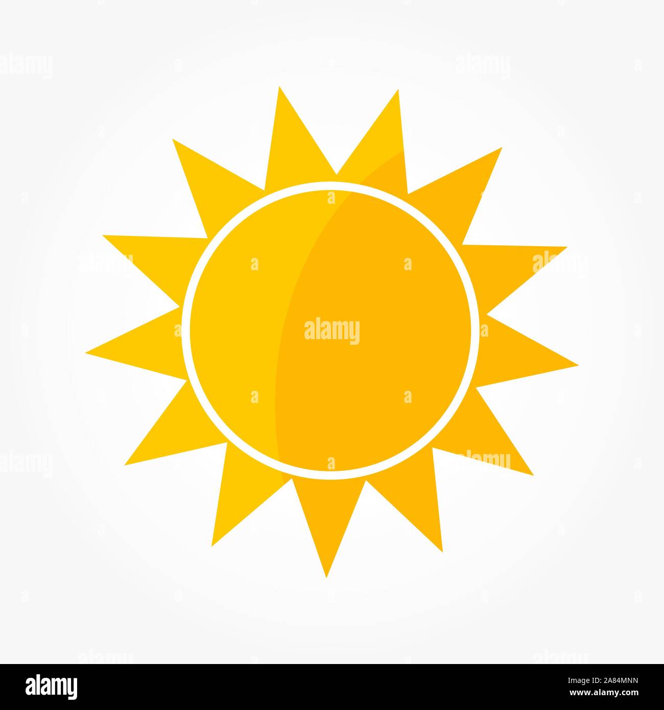 Sun with shade icon. Vector illustration, element for design Stock ...