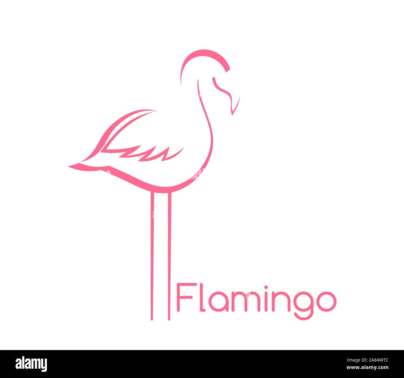 Flamingo bird shape symbol. Vector illustration Stock Vector Image ...