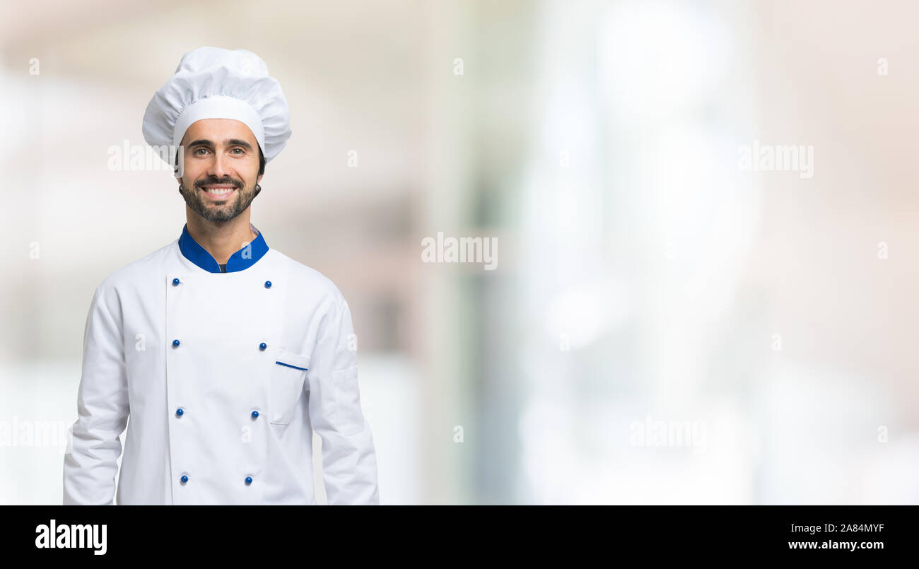 Closeup smiling male chef hi-res stock photography and images - Alamy