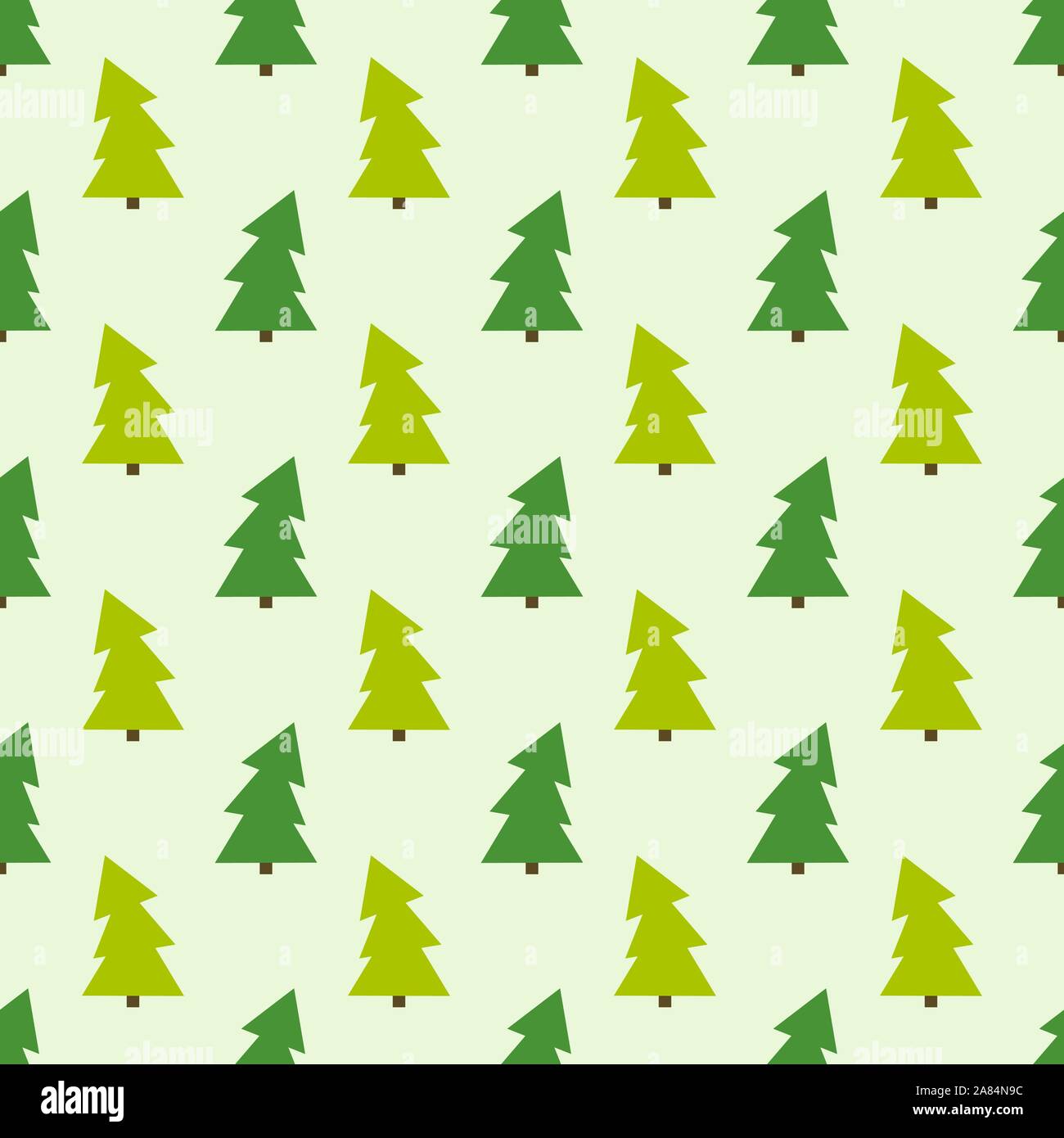 Green Christmas trees seamless pattern. Vector illustration Stock ...