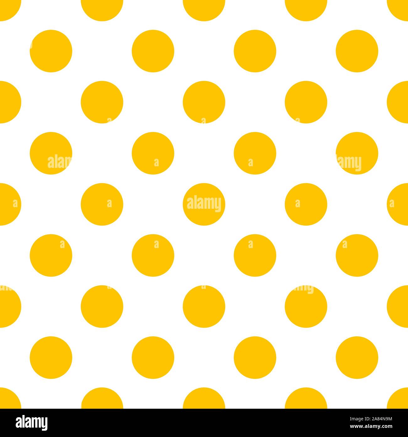 Yellow polka dots seamless flat pattern. Vector illustration Stock ...