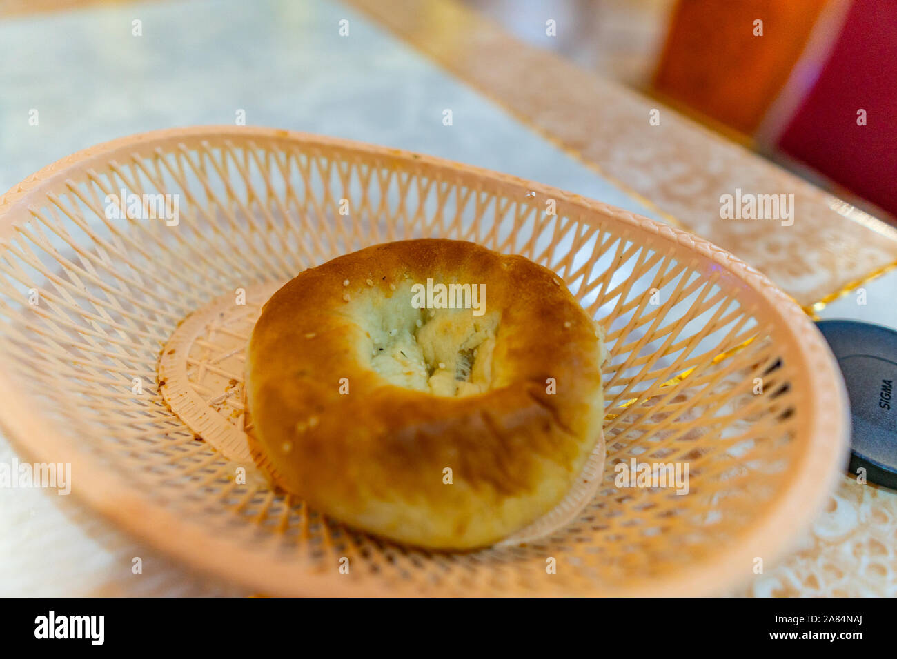 Traditional Mouthwatering Tasty Central Asian Uyghur Nan Bread in a ...