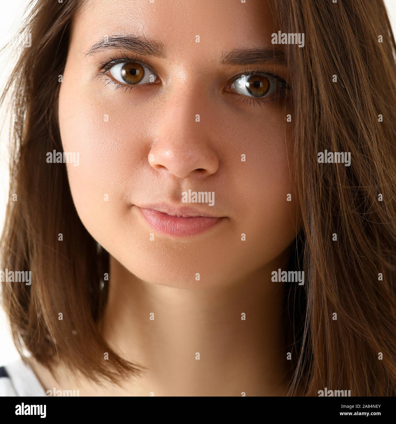 Fashion model woman face large portrait on Stock Photo - Alamy
