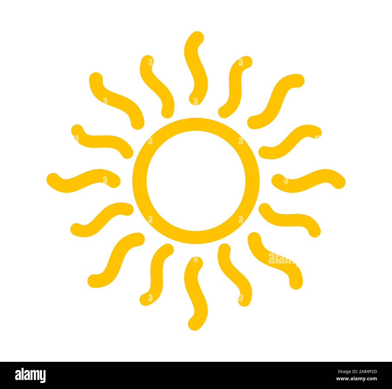 Yellow sun symbol. Vector illustration Stock Vector Image & Art - Alamy