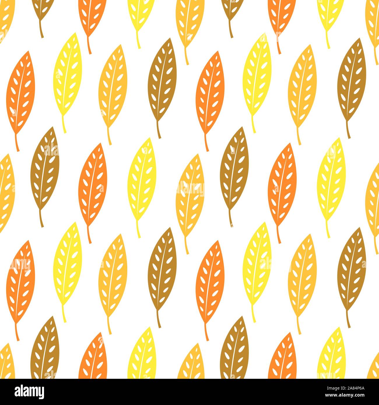 Autumn leaves seamless pattern background. Vector illustration Stock ...