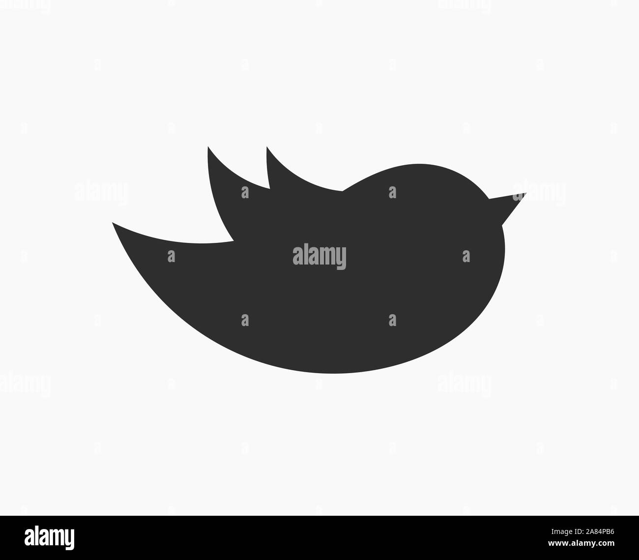 Little bird black shape icon. Vector illustration Stock Vector Image ...