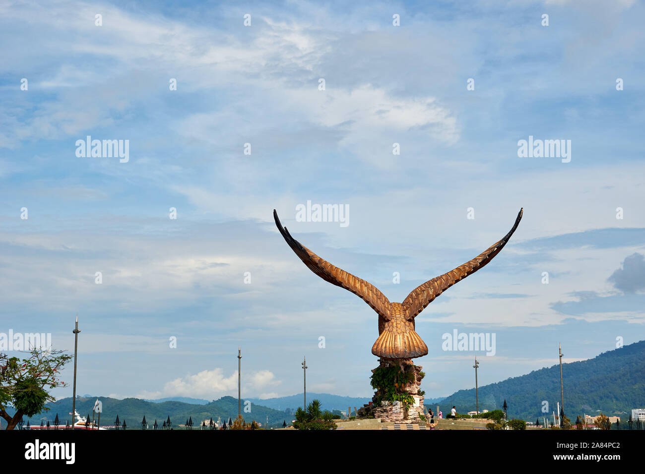 Langkawi, Malaysia - October 10, 2019. Eagle Square in Langkawi, near ...