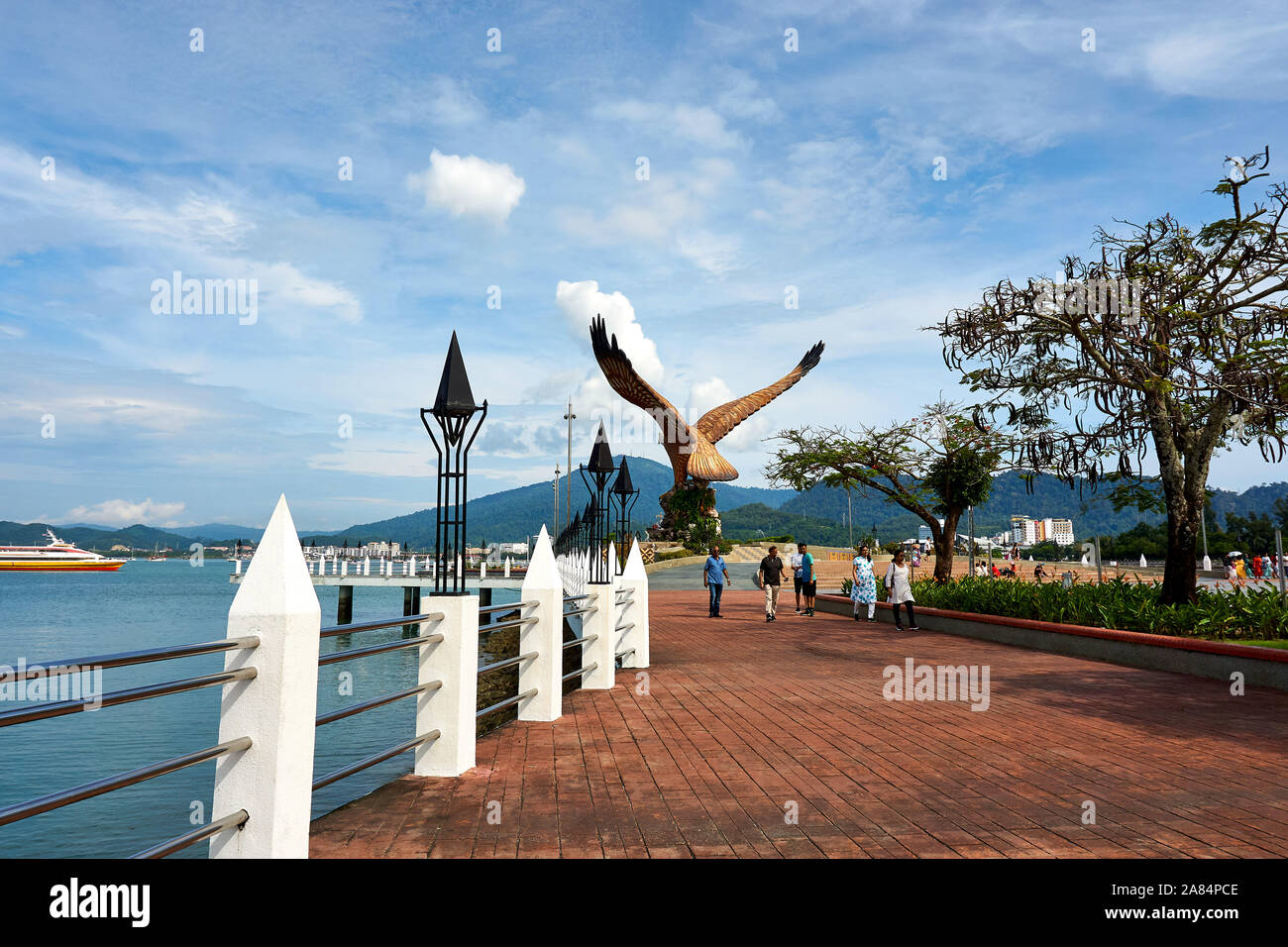 Langkawi, Malaysia - October 10, 2019. Eagle Square in Langkawi, near ...