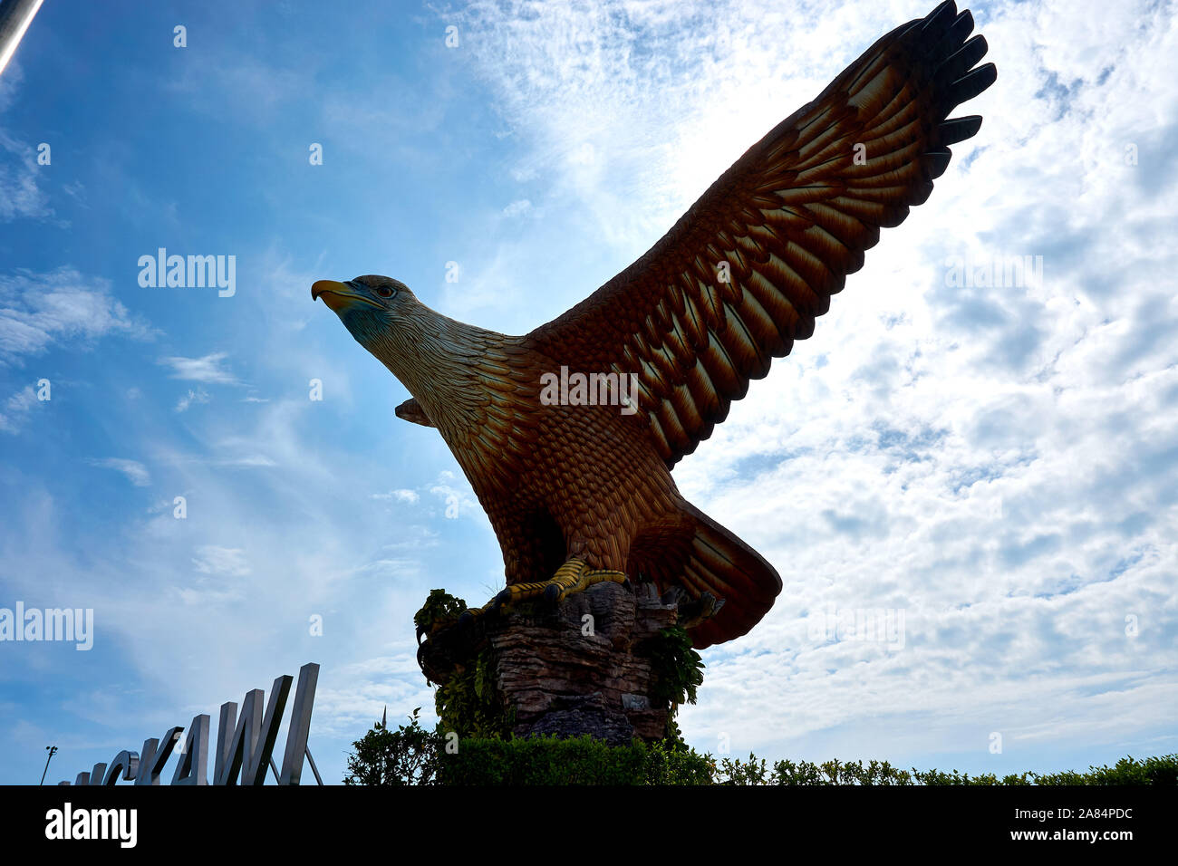 Langkawi, Malaysia - October 10, 2019. Eagle Square in Langkawi, near ...