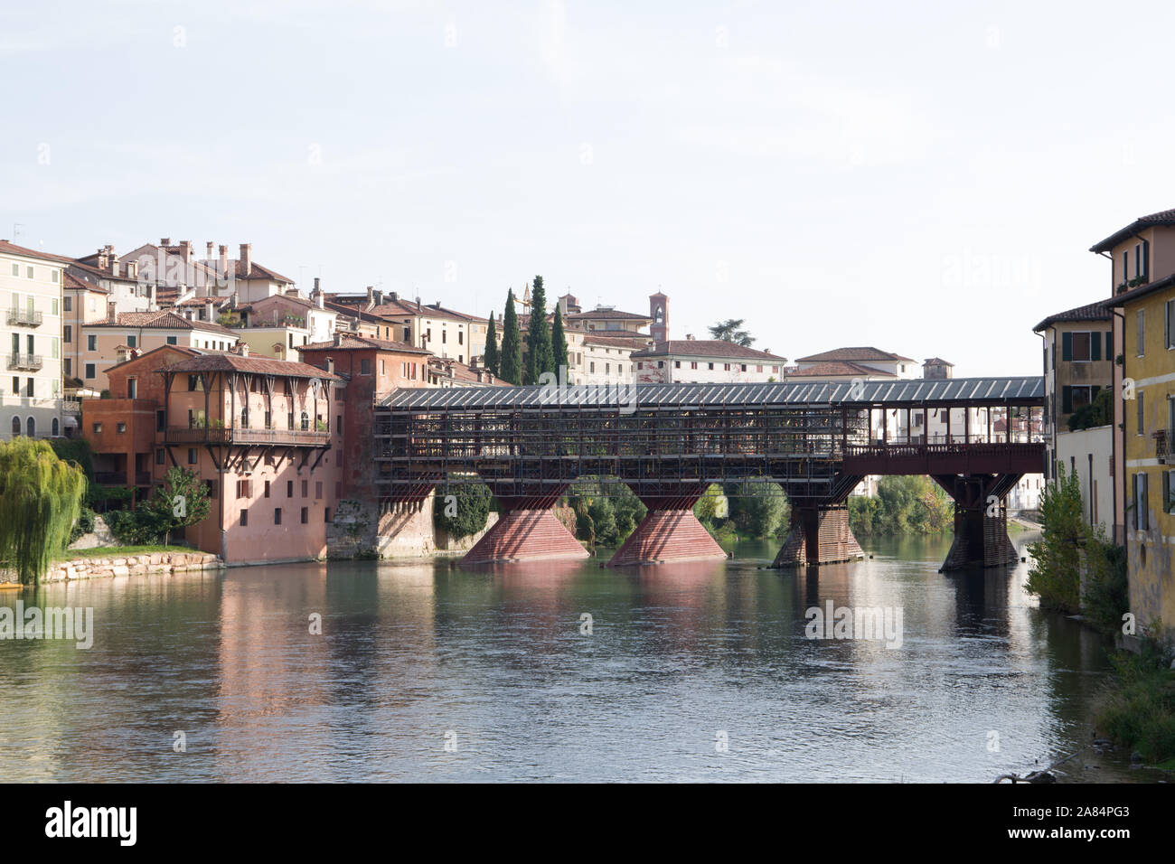 Bassano del Grappa, Italy, 10/22/2019 , the old bridge of bassano ...