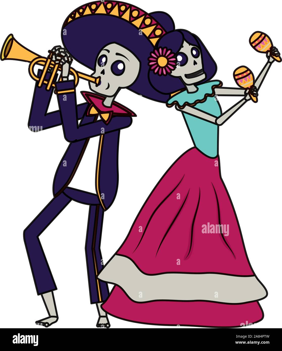 Catrina mariachi Stock Vector Images - Alamy