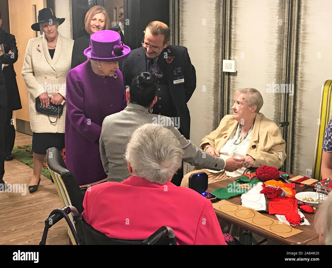 Queen Elizabeth II during a visit to the Royal British Legion ...