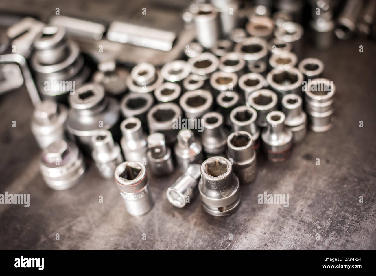 Mechanic tool set in auto vulcanizing and vehicle service workshop ...